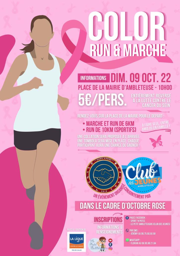 Color Run & Marche Octobre Rose | Terre des 2 caps Tourisme